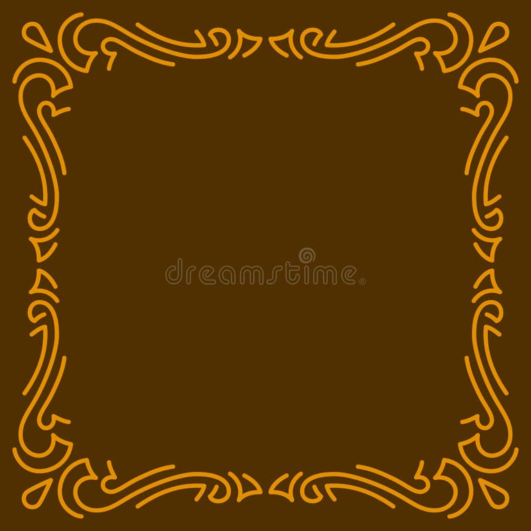 Line Curl Frame. Modern Decorative Linear Background Stock Illustration ...