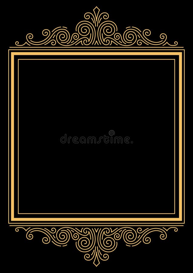 Line Curl Frame. Modern Decorative Linear Background Stock Illustration ...
