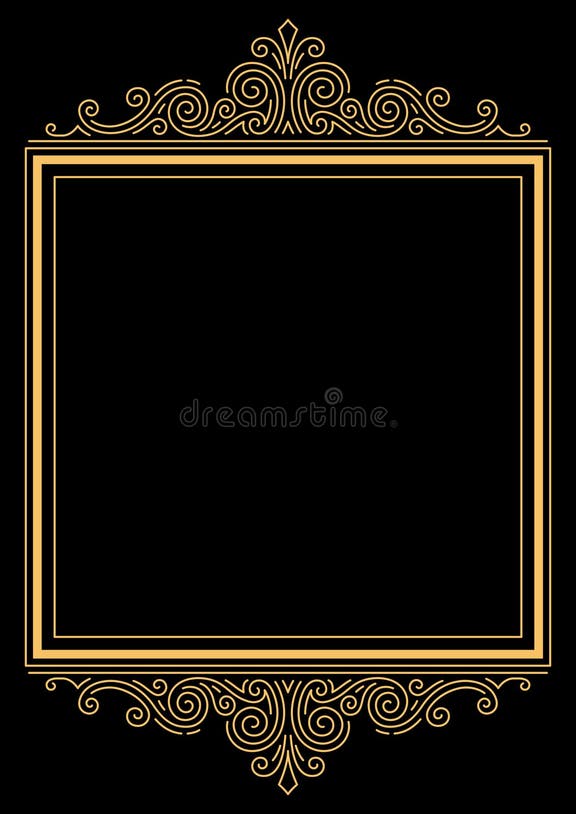 Line Curl Frame. Modern Decorative Linear Background Stock Illustration ...