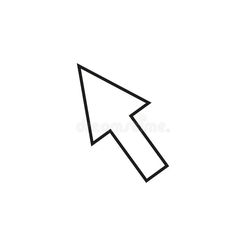 Line Cursor Icon in Trendy Flat Style Isolated on Background. - Vector ...