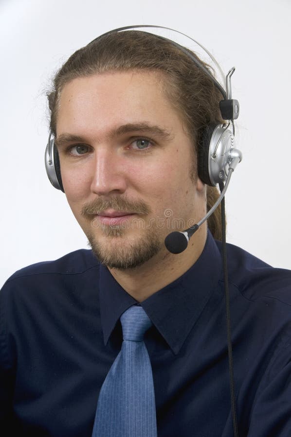 Technical Support Male Service Representative Stock Image - Image of ...