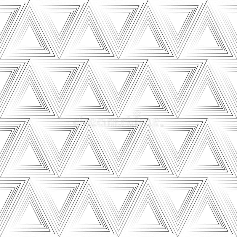 Line 3D Flip Triangle Geometric Texture Seamless Pattern. Vector ...