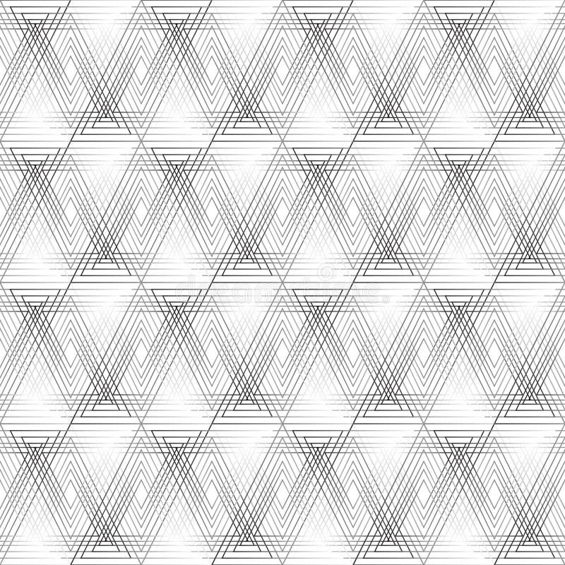 Line 3D Two Triangle Geometric Texture Seamless Pattern. Vector ...