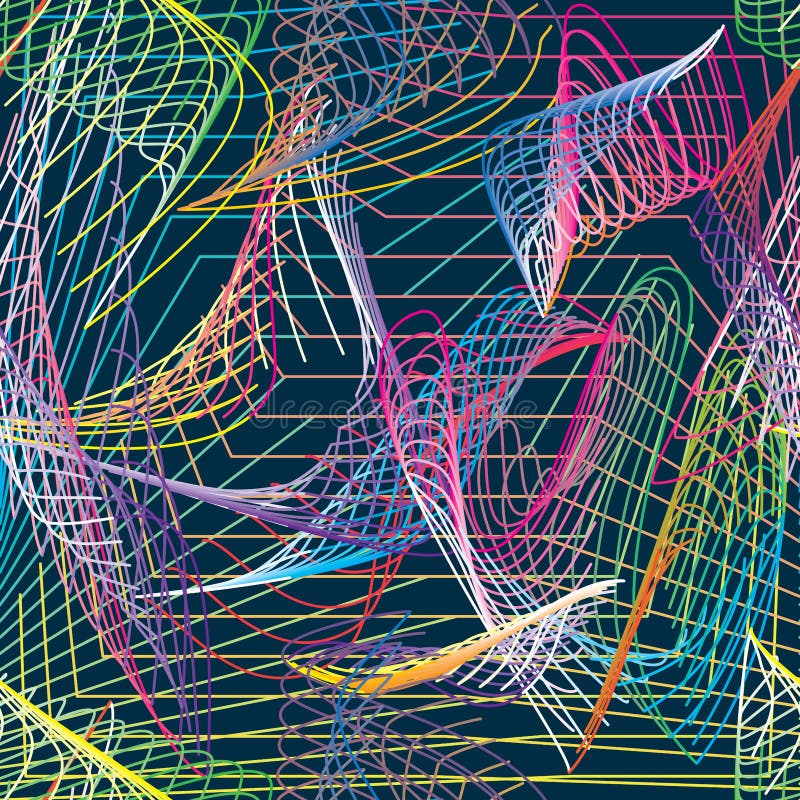 Line Dance Colorful Stylish Net Seamless Pattern Stock Vector ...