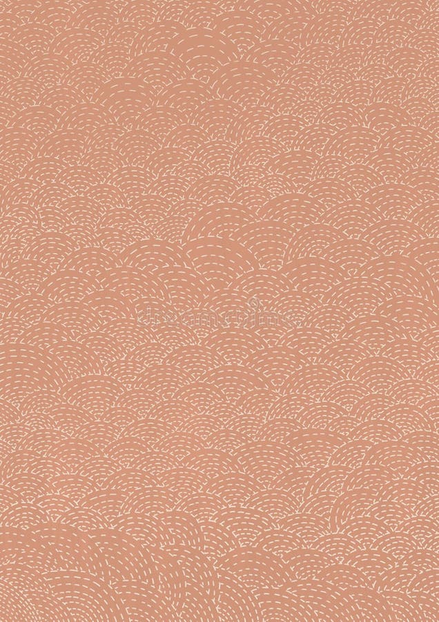 Line Dash Wave on Brown Background Illustration. Stock Image - Image of ...