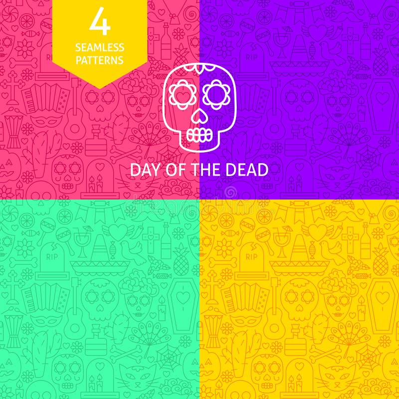 Day Dead Patterns Stock Illustrations – 279 Day Dead Patterns Stock ...