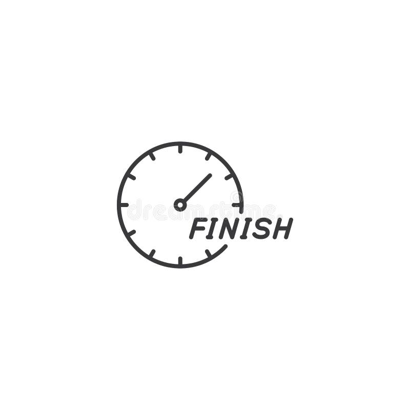 Finish Icon on Transparent Background. Finish Symbol. Flat Style Stock ...