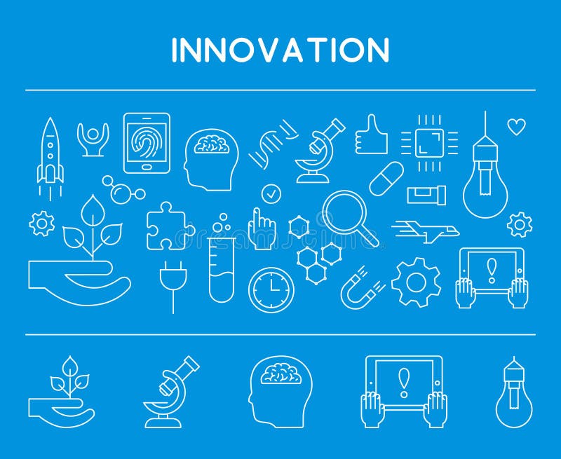 Banner Innovation Vektor Illustration Stock Illustration - Illustration ...