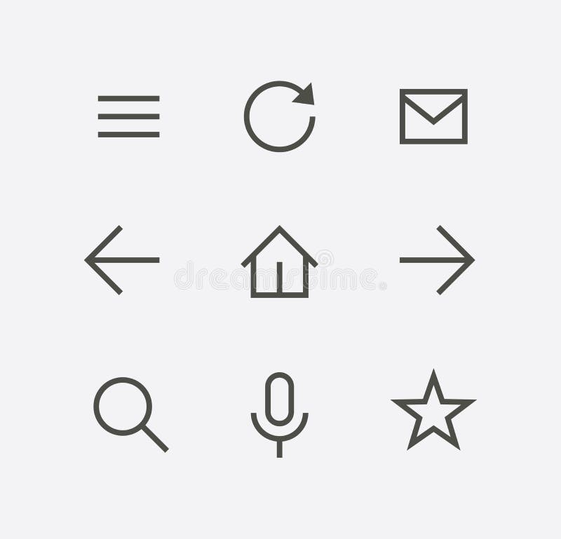 Abstract User Interface Web Design Icon Set. Stock Vector ...