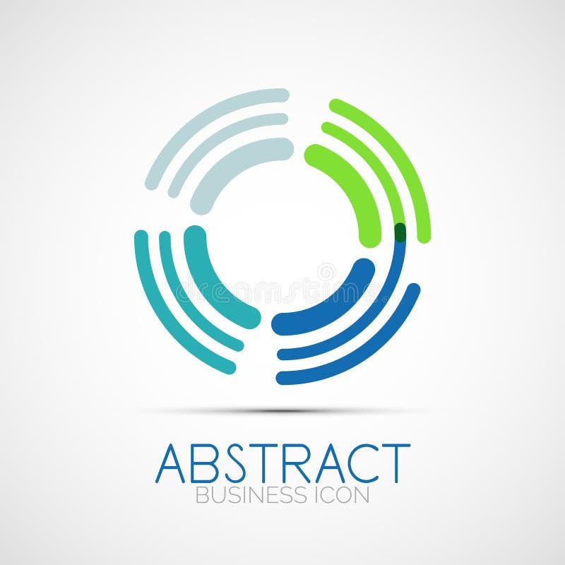 Line design loop logo stock vector. Illustration of blue - 45006385