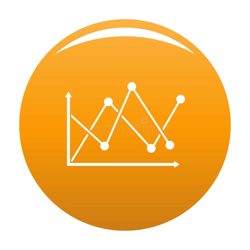 Line Diagram Icon Vector Orange Stock Vector - Illustration of ...