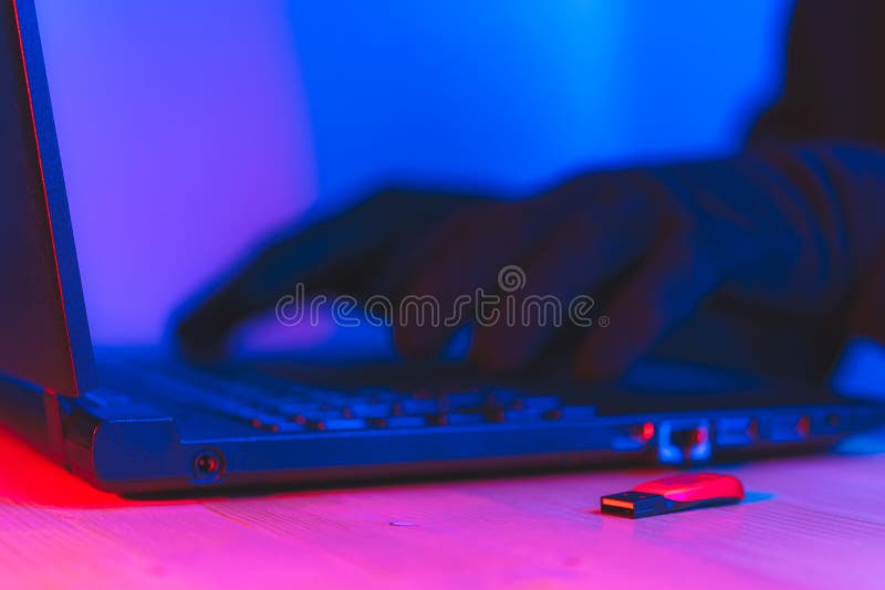 On-line-Diebstahl Des Personendatenhackers. Hackermann Mithilfe Eines ...