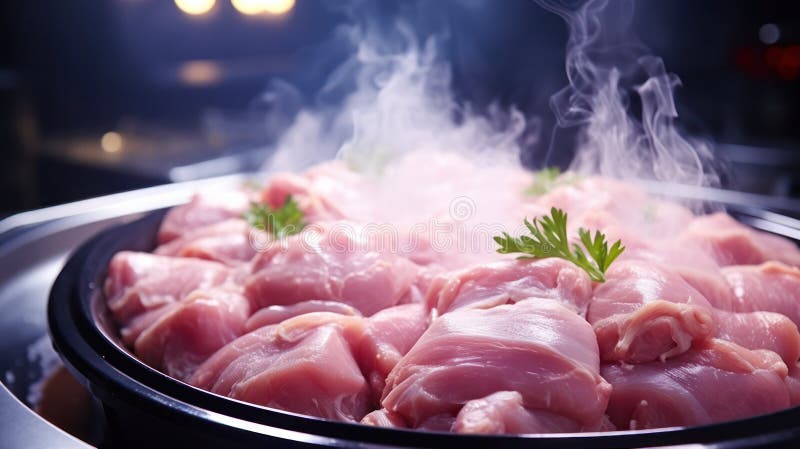 Line for Distribution and Packaging of Meat Products at a Meat ...