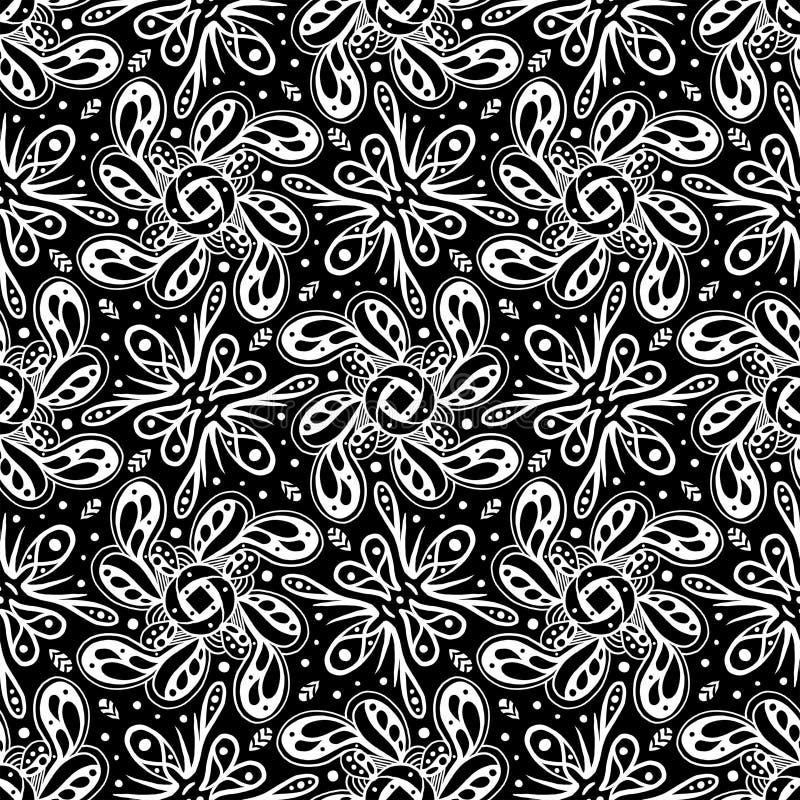 Line Doodle Art Abstract Hand Drawn Pattern. Stock Illustration ...