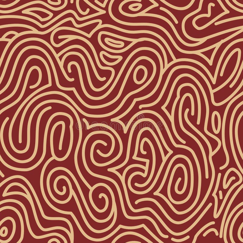 Line Doodle Maze Drawing Pattern Stock Vector - Illustration of colored ...