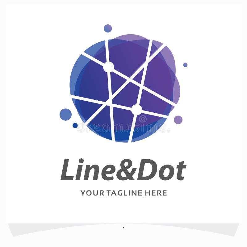 Line & Dot Logo Design Template Stock Vector - Illustration of ...