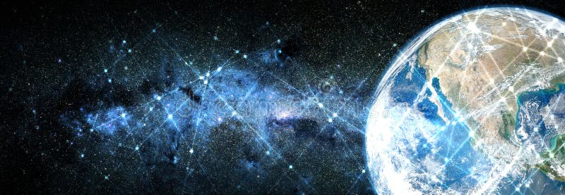 Line and Dot Pattern Space Background. Elements of this Image Furnished ...