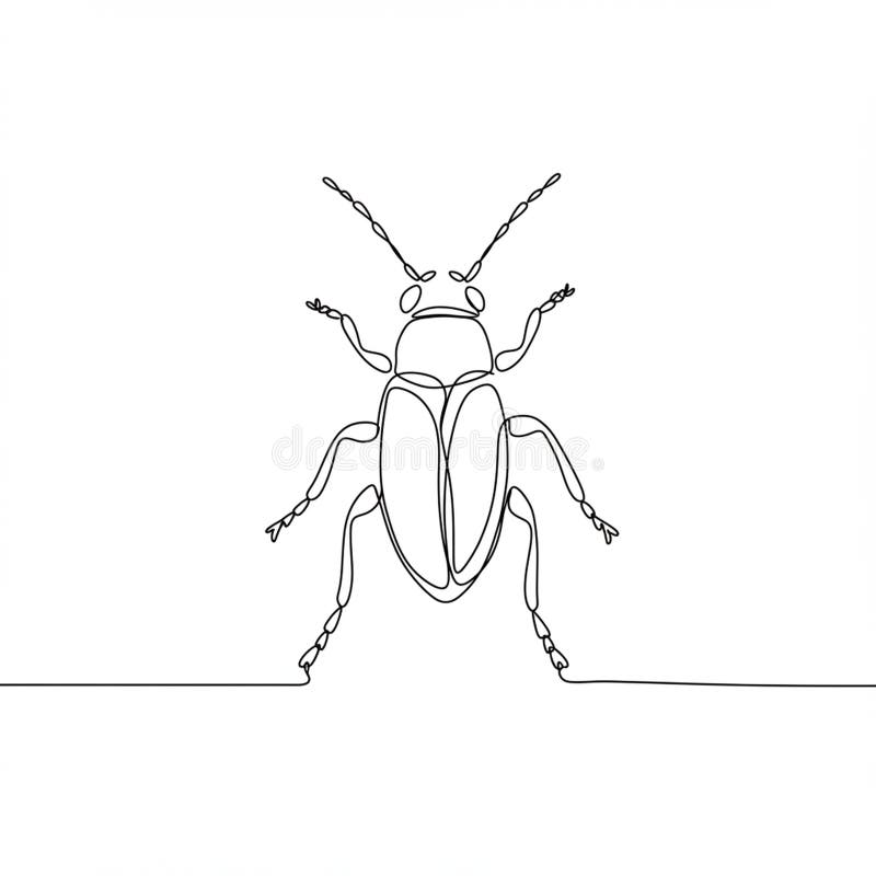 Continuous Line Drawing Beetle Stock Illustrations – 56 Continuous Line ...