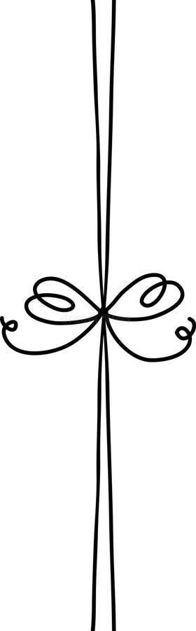 Line Drawing Bow Gift Ribbon Stock Vector - Illustration of drawing ...