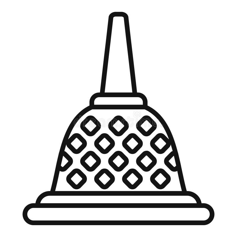 Traditional Buddhist Stupa Standing on Platform Stock Illustration ...