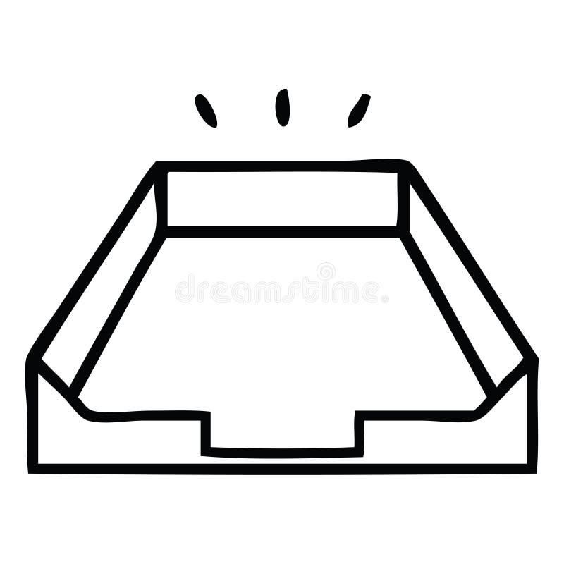 Tray Work Office Papers Documents Cute Illustration Retro Freehand Free ...