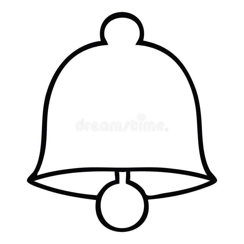 Line Drawing Cartoon Brass Bell Stock Vector - Illustration of music ...