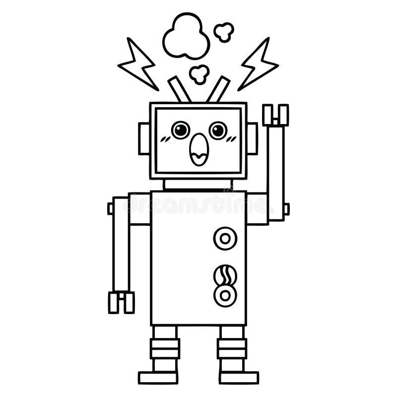 Cartoon Broken Robot Stock Illustrations – 1,164 Cartoon Broken Robot ...