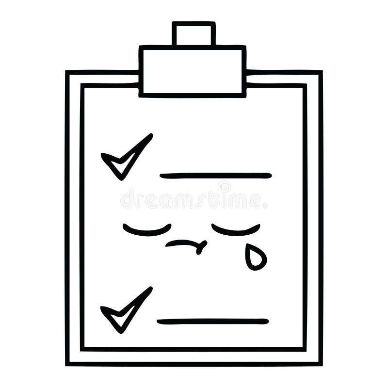 Cartoon Checklist Check List Sports Work Office To Do Cute Illustration ...