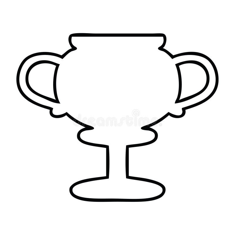 Cartoon Gold Cup Reward Award Cute Illustration Retro Freehand Free ...