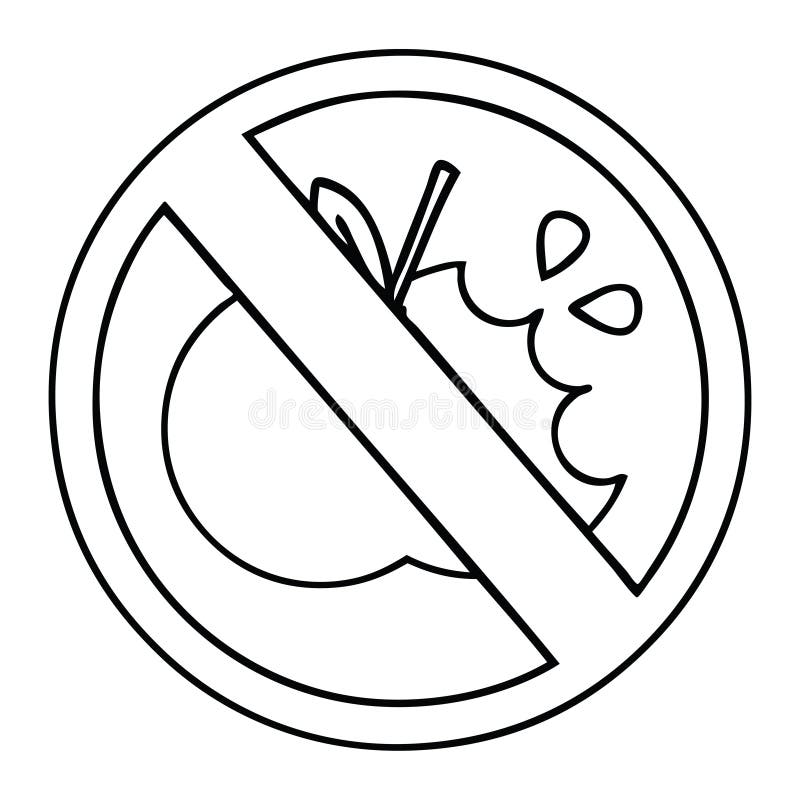 No eating sign. stock vector. Illustration of allowed - 17199178