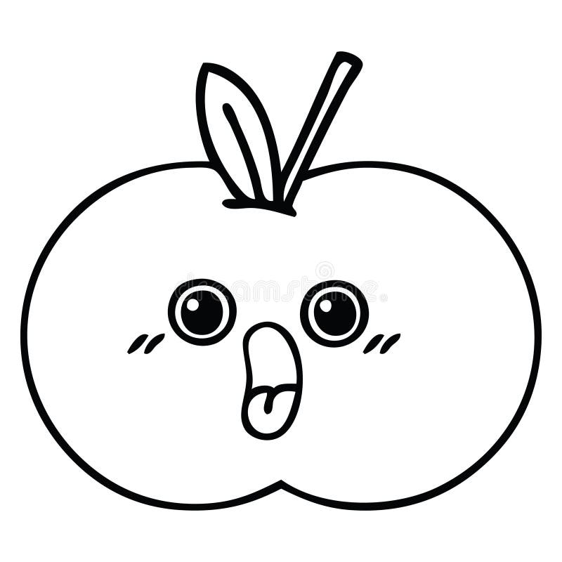 Free Line Drawing Apple Stock Illustrations – 445 Free Line Drawing ...