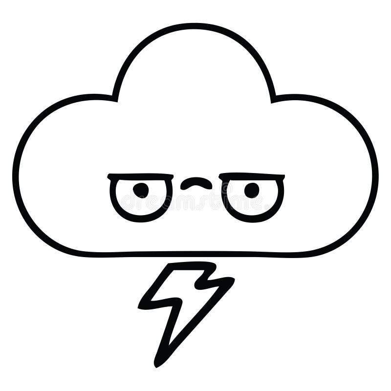 Lightning Storm Line Drawing Stock Illustrations – 957 Lightning Storm ...