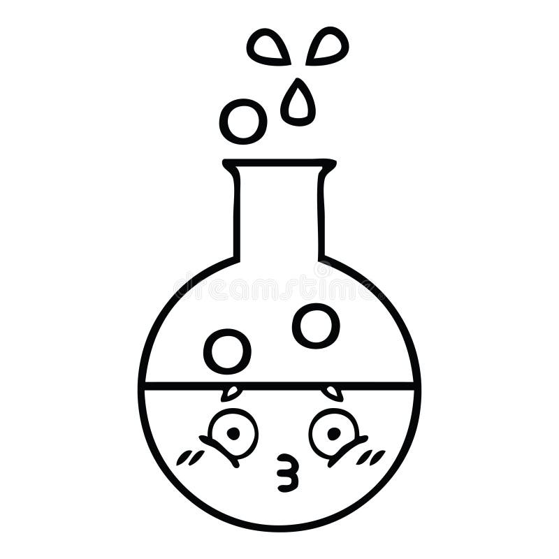 Test Tube Line Drawing Stock Illustrations – 1,996 Test Tube Line ...