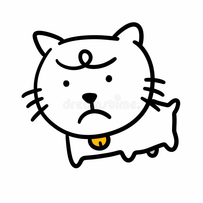 Cartoon Cat Line Drawing Stock Illustrations – 43,079 Cartoon Cat Line ...