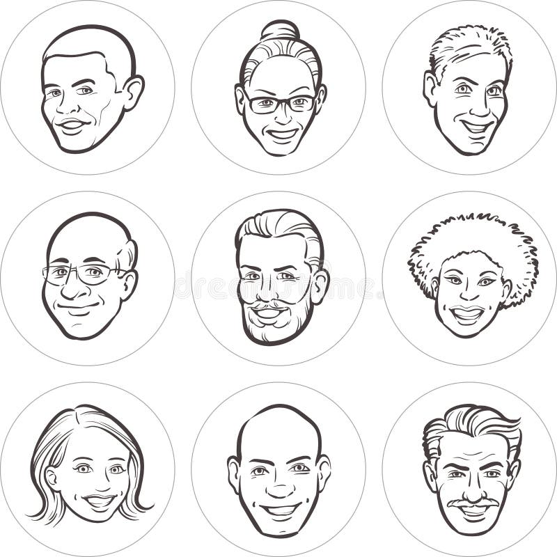 Black People Line Drawing Stock Illustrations – 57,029 Black People ...