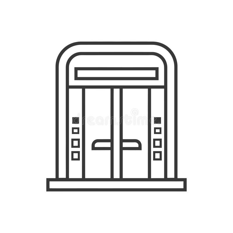 Modern Elevator Entrance: Stylish Double Doors Stock Illustration ...
