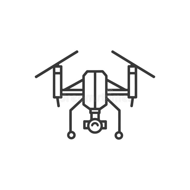 Quadcopter Drone Icon, Aerial Photography Technology Symbol Stock ...