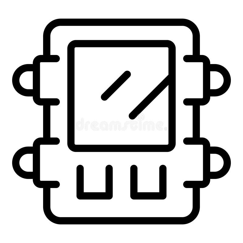 Line Drawing of an Electric Control Panel Monitoring System Stock ...