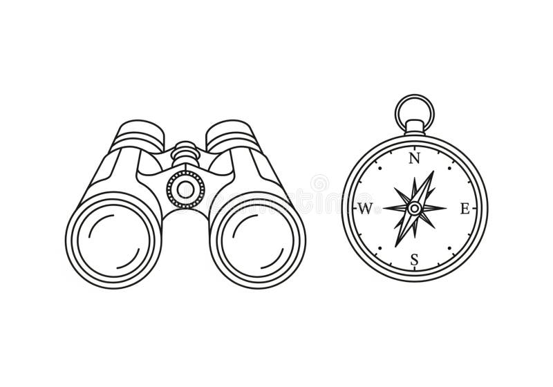 Binoculars Drawing Line Stock Illustrations – 3,905 Binoculars Drawing ...