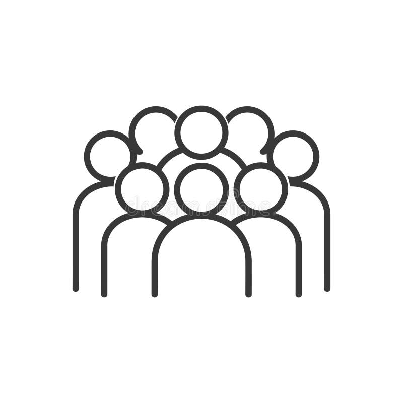 Group of People Icon, Teamwork Collaboration Symbol Stock Vector ...