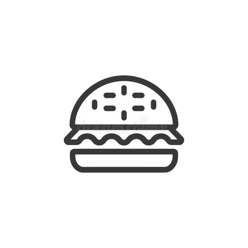 Delicious Hamburger Icon: Fast Food Restaurant Menu Graphic Stock ...