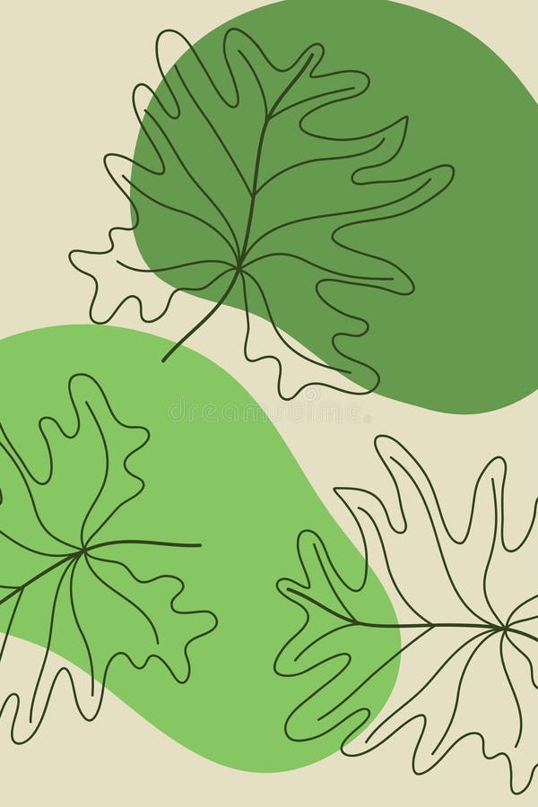 Line Drawing of Leaf Monstera Modern Boho Single Line Art Stock Vector ...