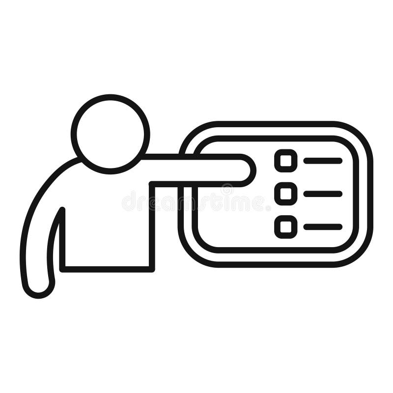 Manager Pointing at Checklist Icon Showing Completed Tasks Stock ...