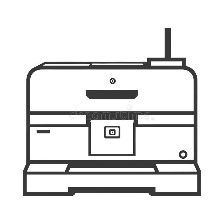 Modern Office All-in-One Printer Icon Design Stock Vector ...