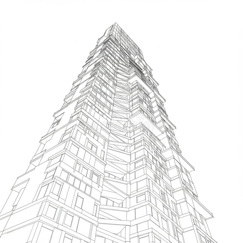 Skyscraper Drawing Perspective