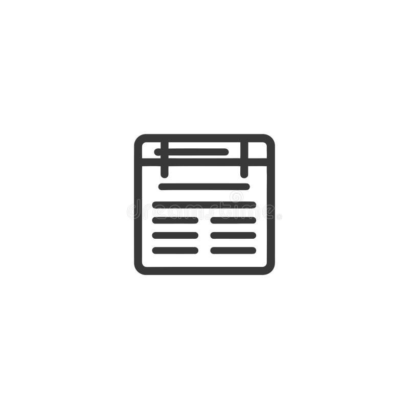 Simple Modern Note Icon, Clean Minimalist Design for Notepad App Stock ...