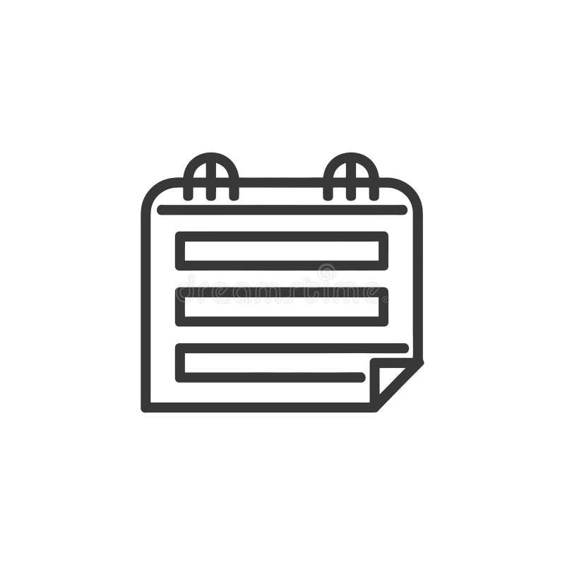 Simple Notepad Icon with Three Lines, Perfect for Organization and ...
