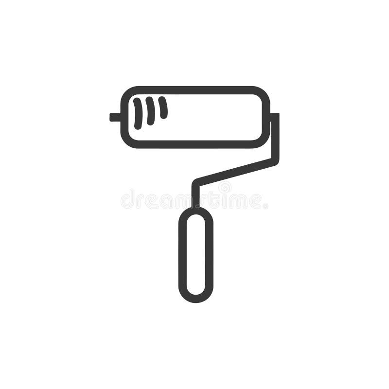 Simple Paint Roller Icon: a Handy Tool for DIY Projects Stock Vector ...