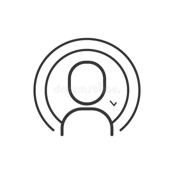 User Profile Icon with Verified Checkmark and Concentric Circles Stock ...