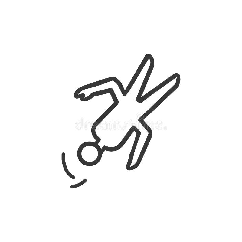 Falling Person, Icon, Silhouette, Vector Illustration Stock Vector ...